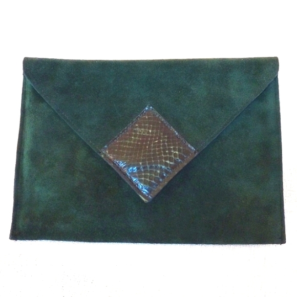Vintage Suede | Bags | Vtg 7s Fully Suede Envelope Style Clutch ...
